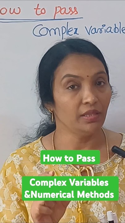 How to Pass Complex Variables &Numerical Methods - YouTube