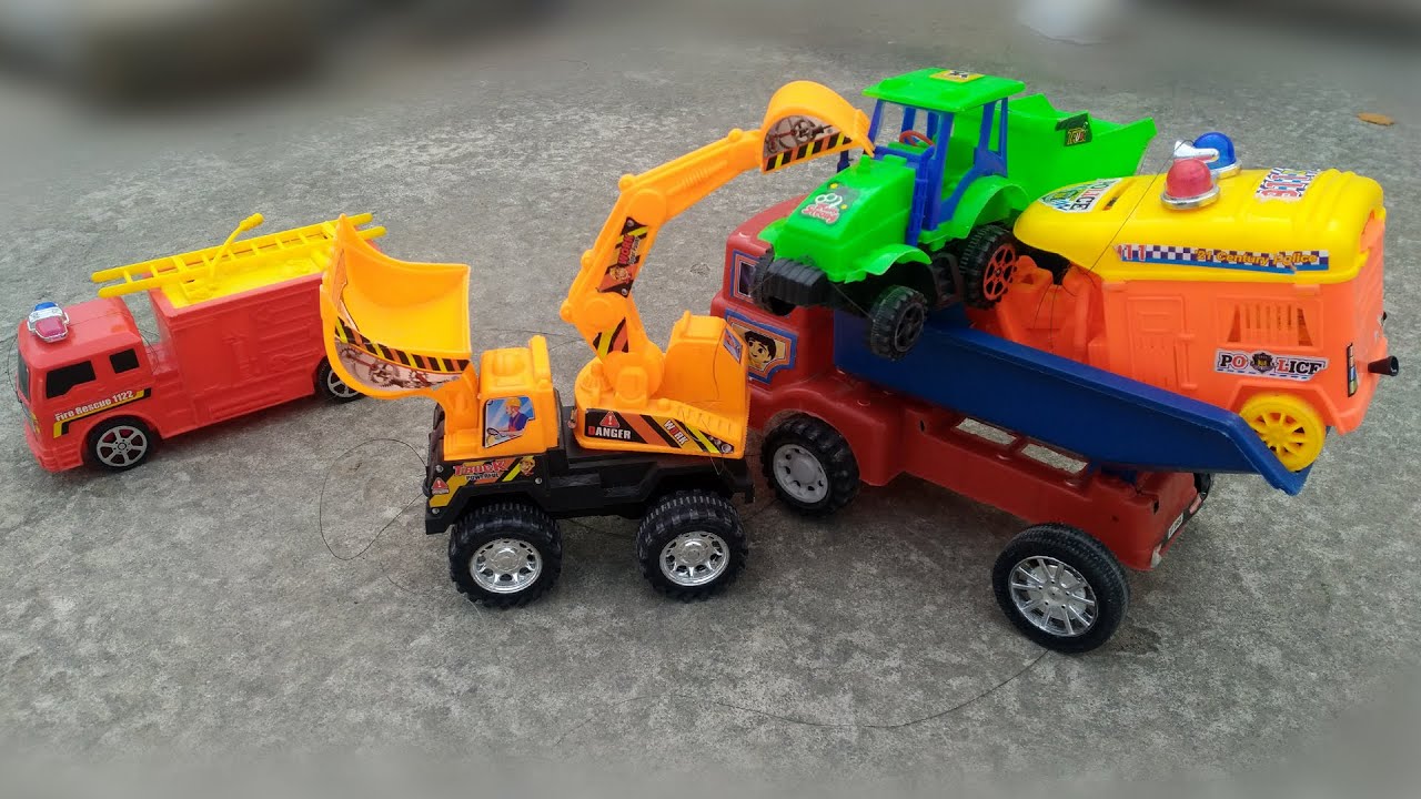 Auto Rickshaw Fire Truck Running | Toys For Kids | Cars Truck Tractor ...