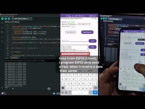 Android - ESP32 : Socket Programming TCP Server Multi Clients - YouTube