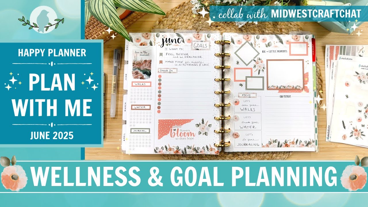 June Wellness & Goals Plan With Me | Monthly Layout | Collab with ...