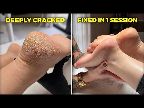 Fixing Deep Cracked & Callused Heels In One Luxury Pedicure
