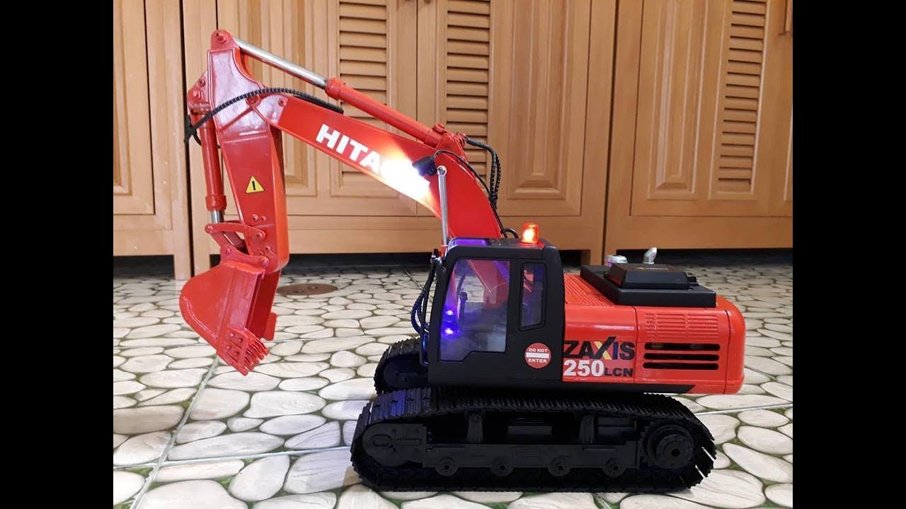 RC Hitachi excavator 1/20, รถแบคโฮฮิตาชิบังคับอัพเกรด แบบฟูลออฟชั่น ...
