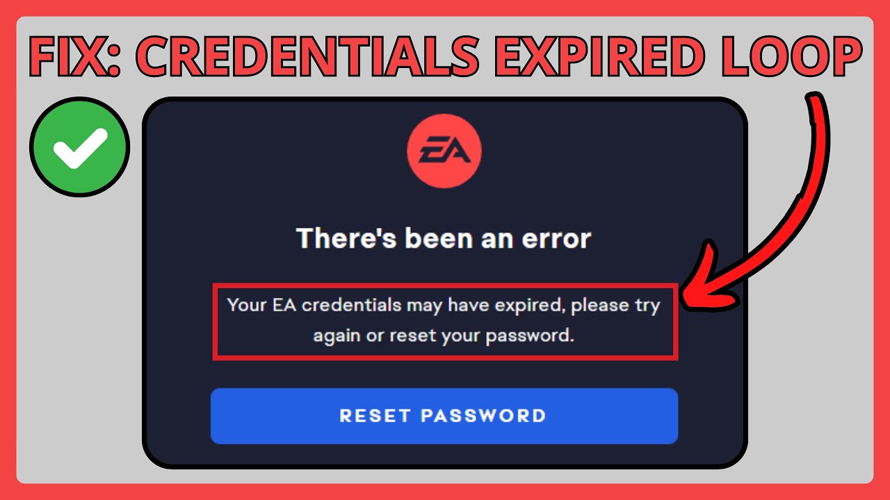 How To Fix EA Your Credentials Have Expired Loop - Full Guide - YouTube