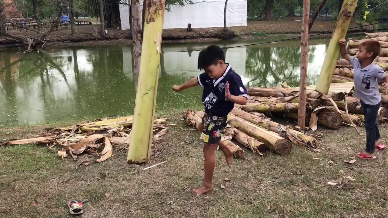 Girl Kicking a Banana Tree - YouTube