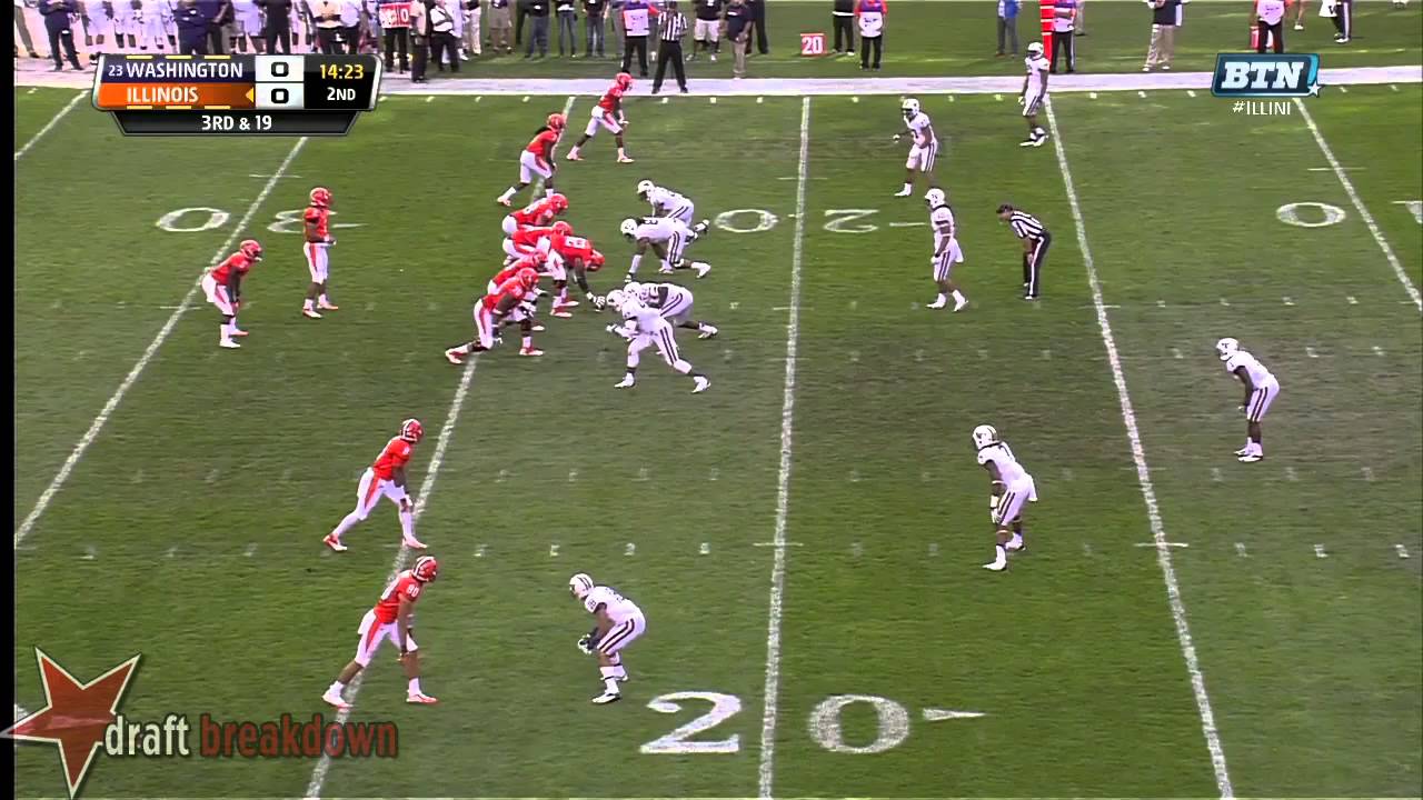 #22 Josh Shirley, RDE, Washington vs Illinois '13 - YouTube