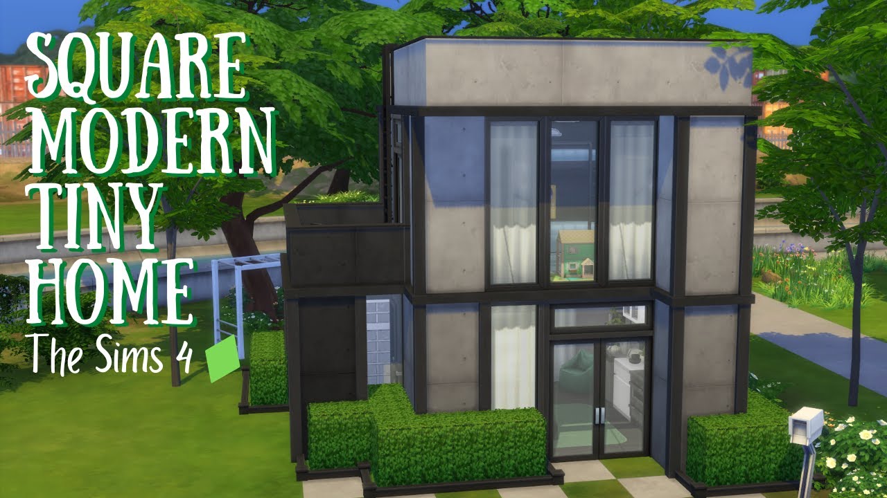 Square Modern Tiny Home | The Sims 4 Speed Build | - YouTube