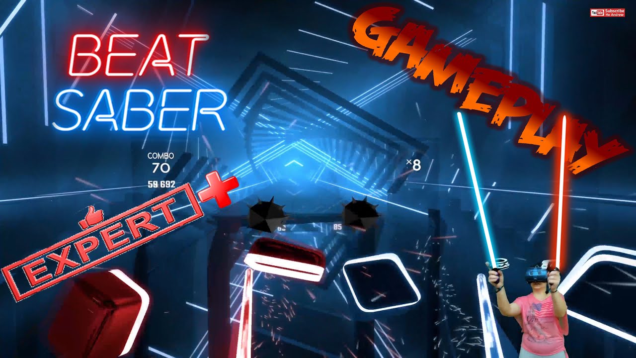 VR Gameplay / Beat Saber : Easy - Expert+ - YouTube