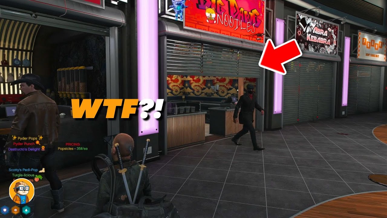 Koil Shocked By The Storefront Security Gate Animation At The Food ...
