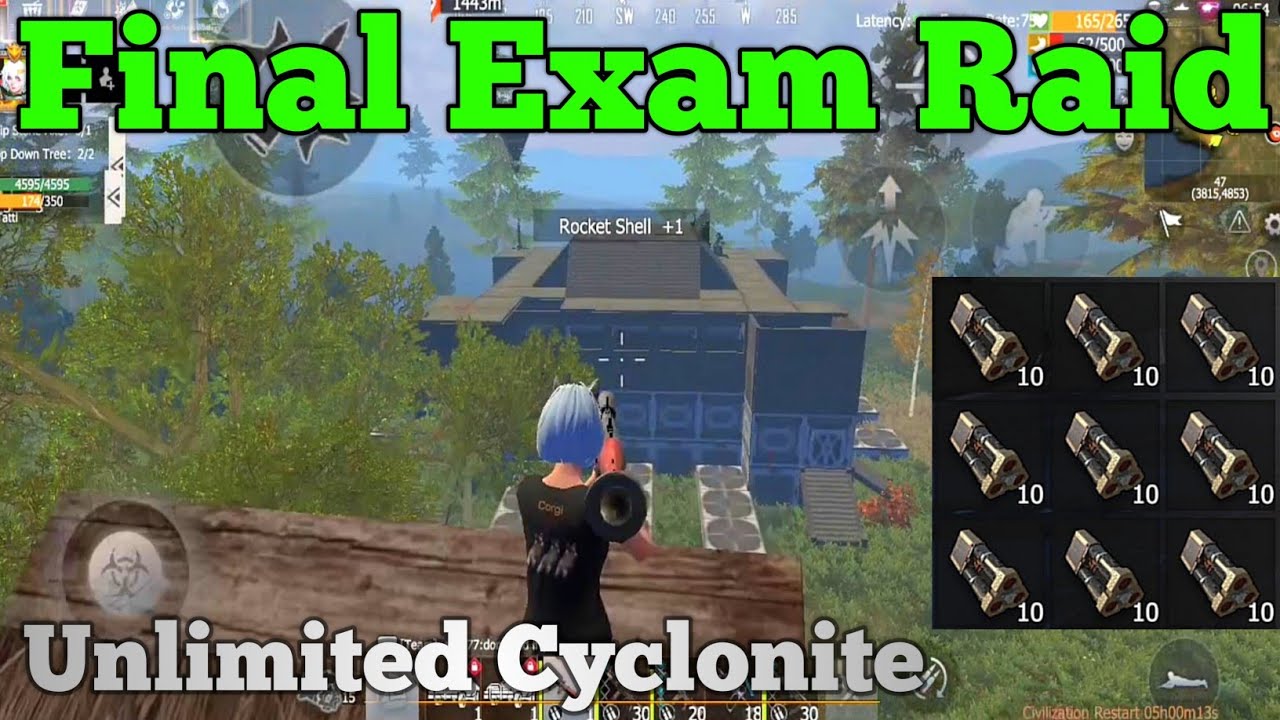 Final Exam Raid Unlimited Cyclonite || Last Day Rules Survival Hindi ...