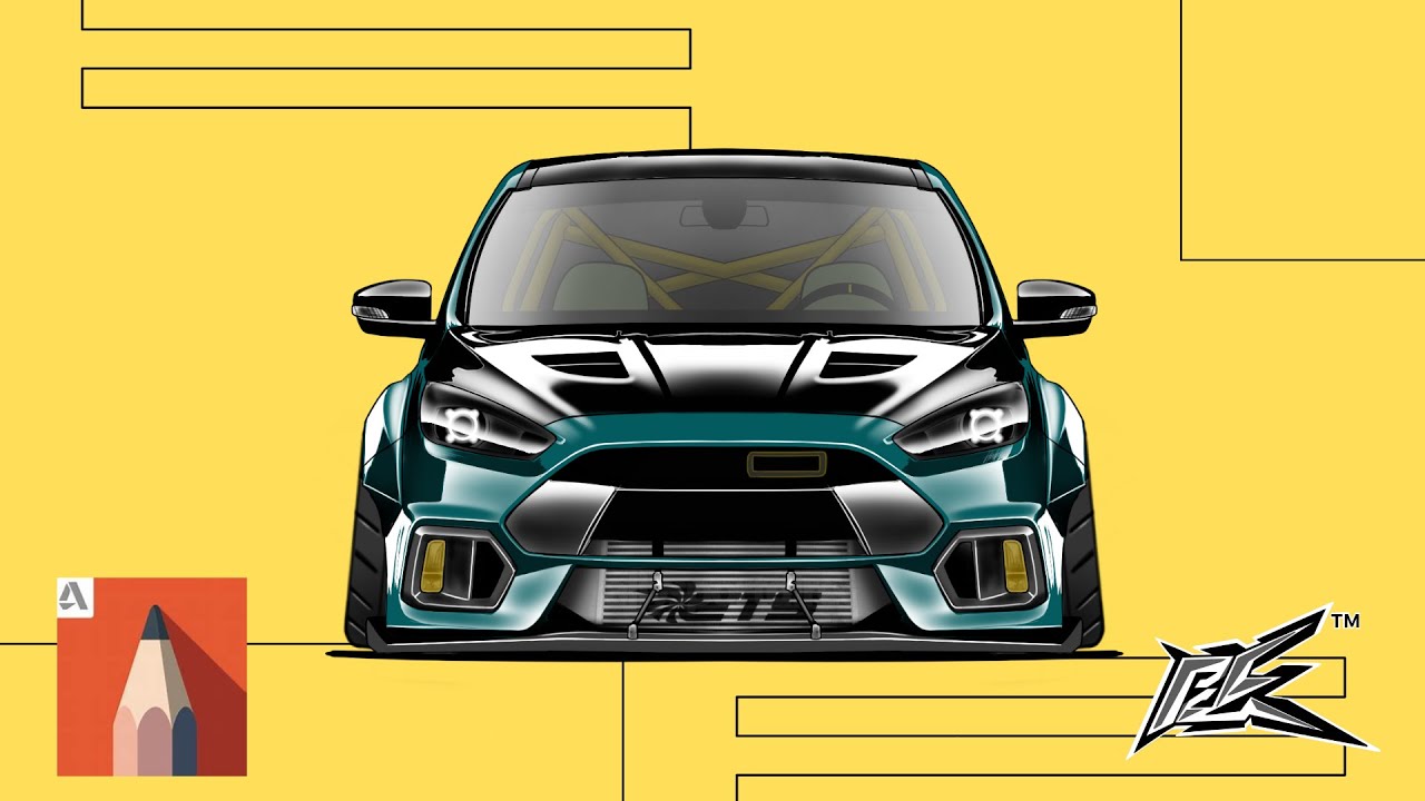 ford focus mk3 RS drawing - YouTube