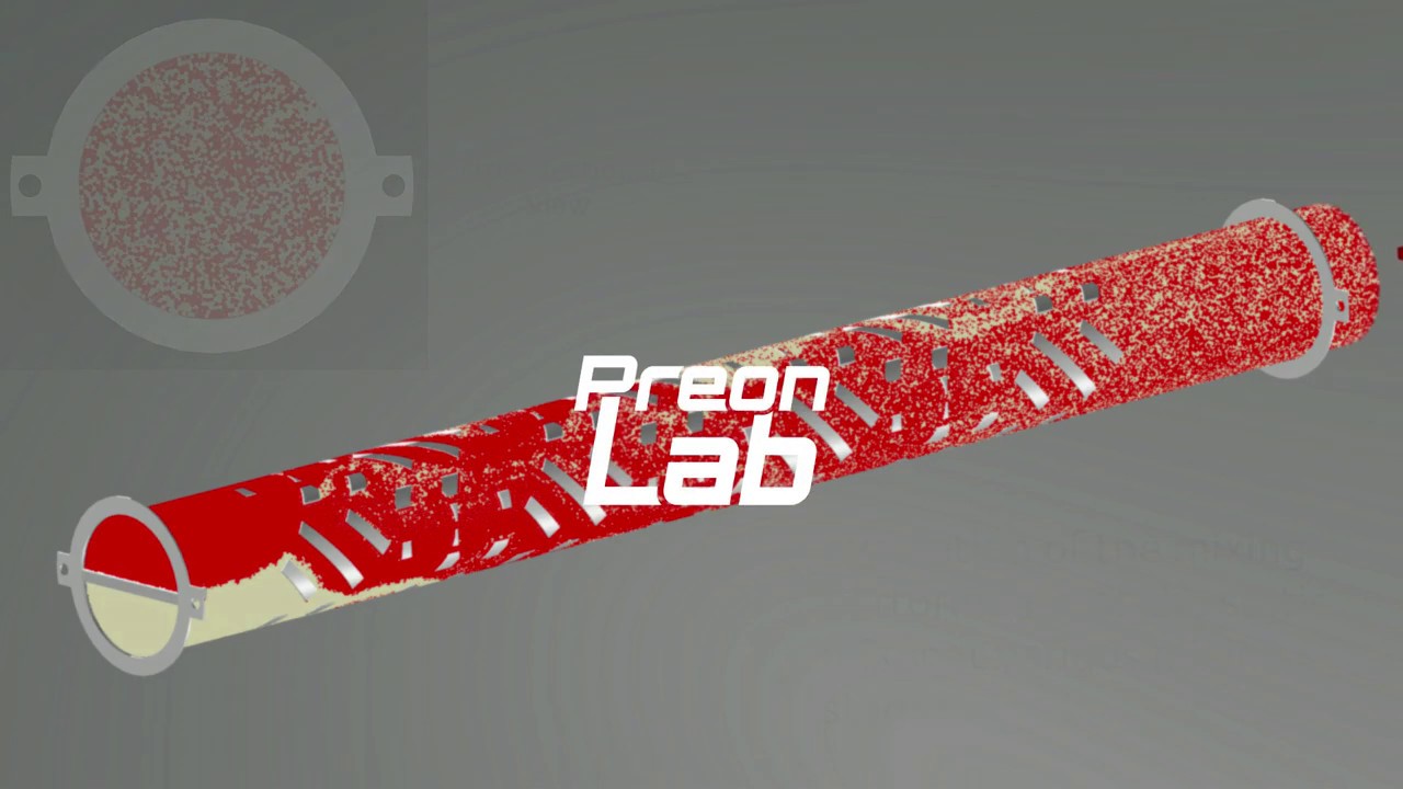 PreonLab - Static Mixer for Highly Viscous Fluids - YouTube