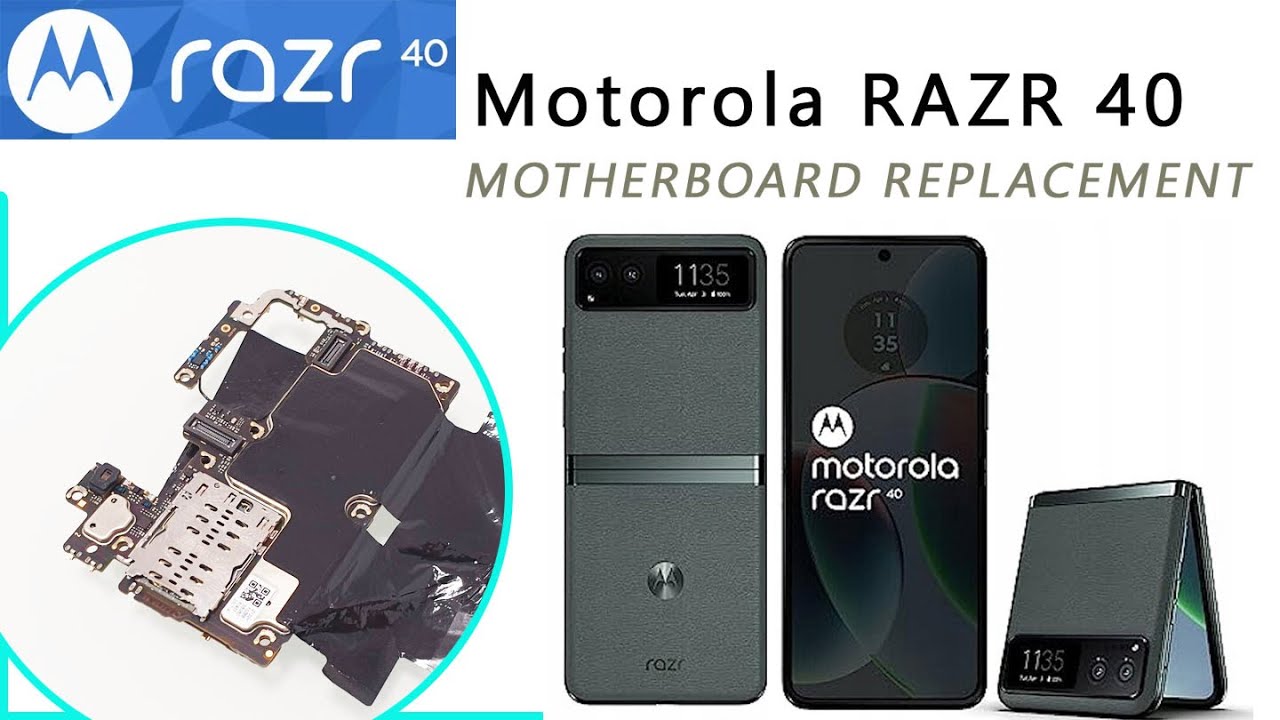 Motorola RAZR 40 Motherboard Replacement Tutorial - Wymiana płyty ...