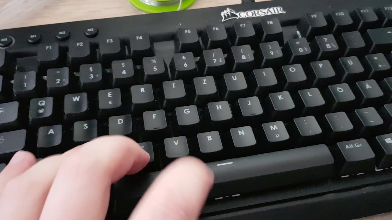 Kailh Box Navy typing test (Modded Corsair K95) - YouTube