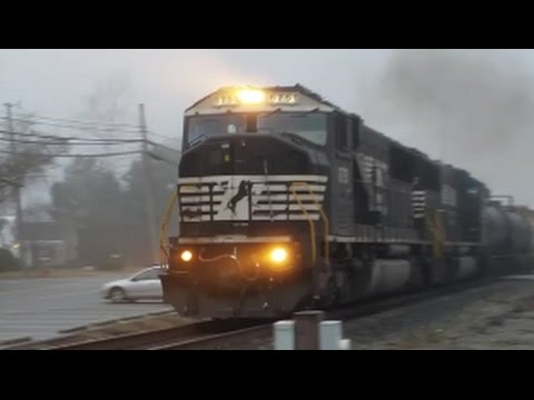 NS 6751 EMD SD60I EX-CR & 7015 SD60E Leads NS E49 & Screaming RS3L In Pine Level NC & Short ...