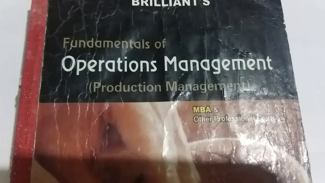fundamentals of operation management book review - YouTube