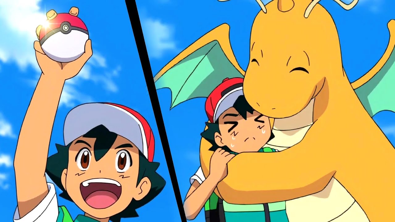ASOMBROSO!! Ash atrapa a Dragonite!! - YouTube