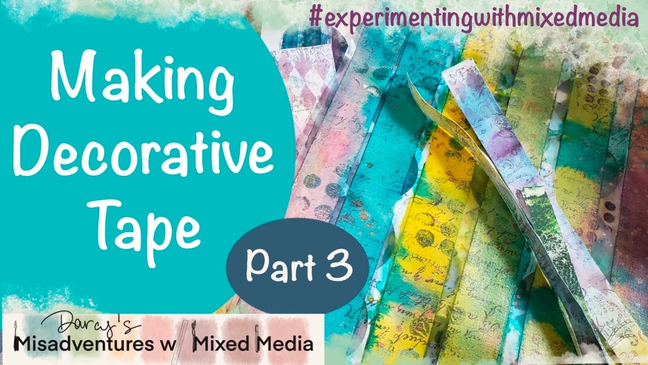 mixed media experimentation: decorative tape - part 3 acrylic inks and ...