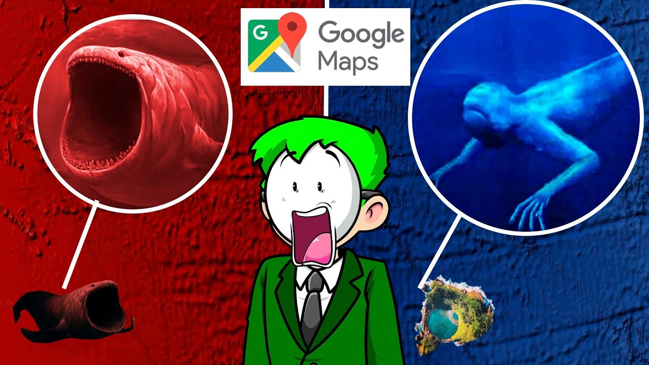TODOS os MONSTROS MARINHOS do GOOGLE MAPS - YouTube