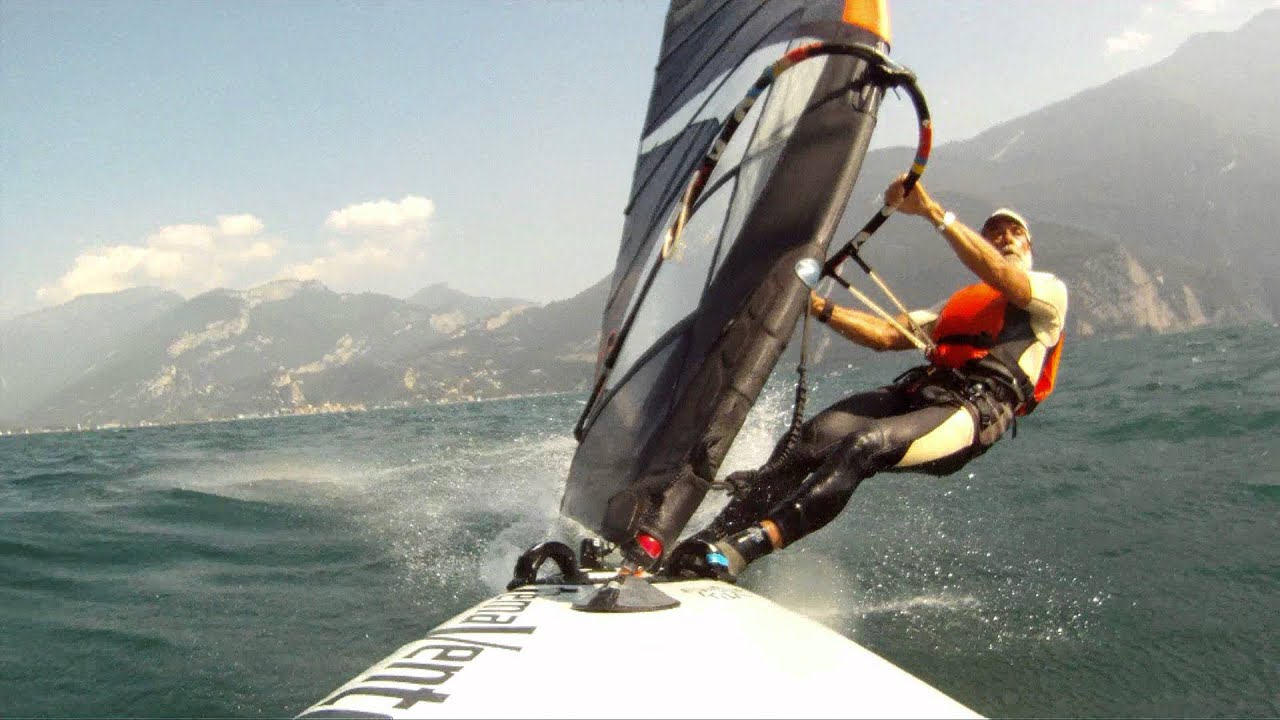 gopro Lago di Garda windsurf catapult Jump.(il nonno)mpg Italy - YouTube