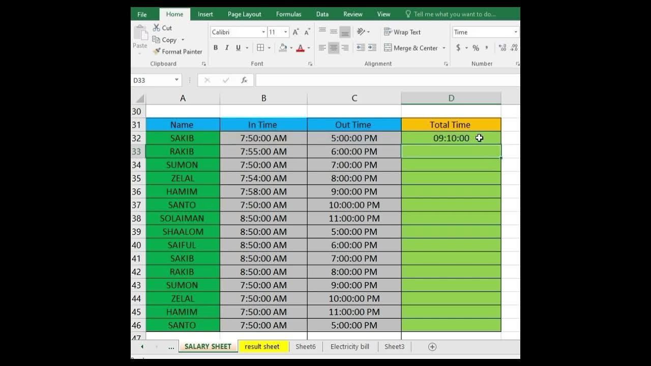Easily Track Employee In and Out Times in Excel: A Step-by-Step Guide #ExcelTips#ExcelHacks ...