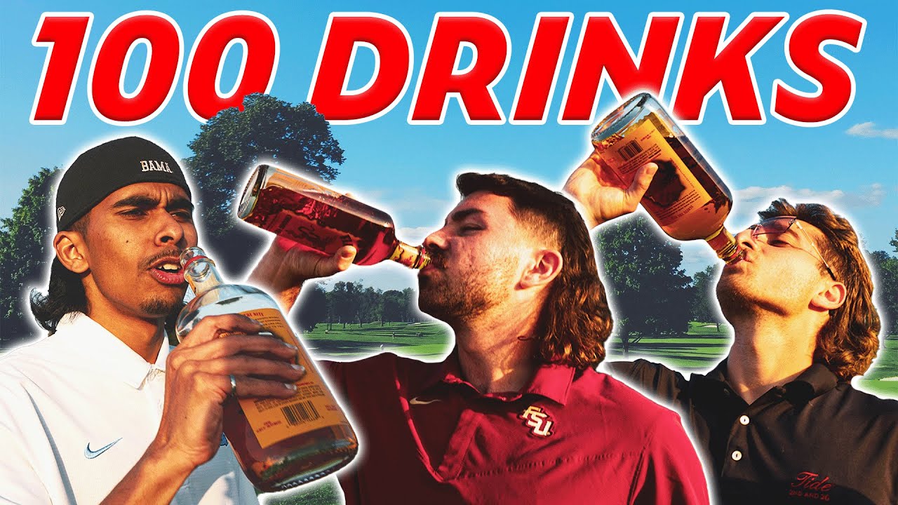 Can We Finish 100 Drinks in 1 Round of Golf? | Swing Lube Classic - YouTube