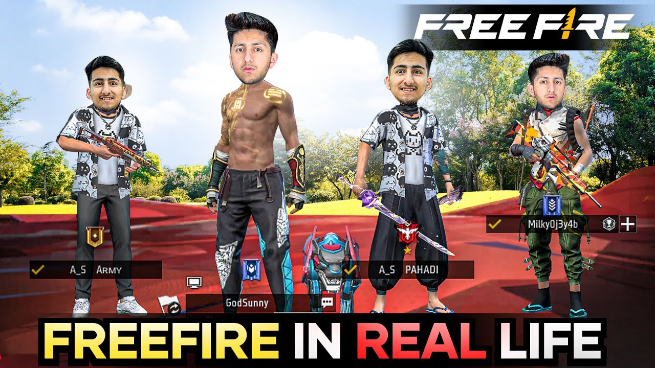 FREE FIRE IN REAL LIFE 😂 - YouTube