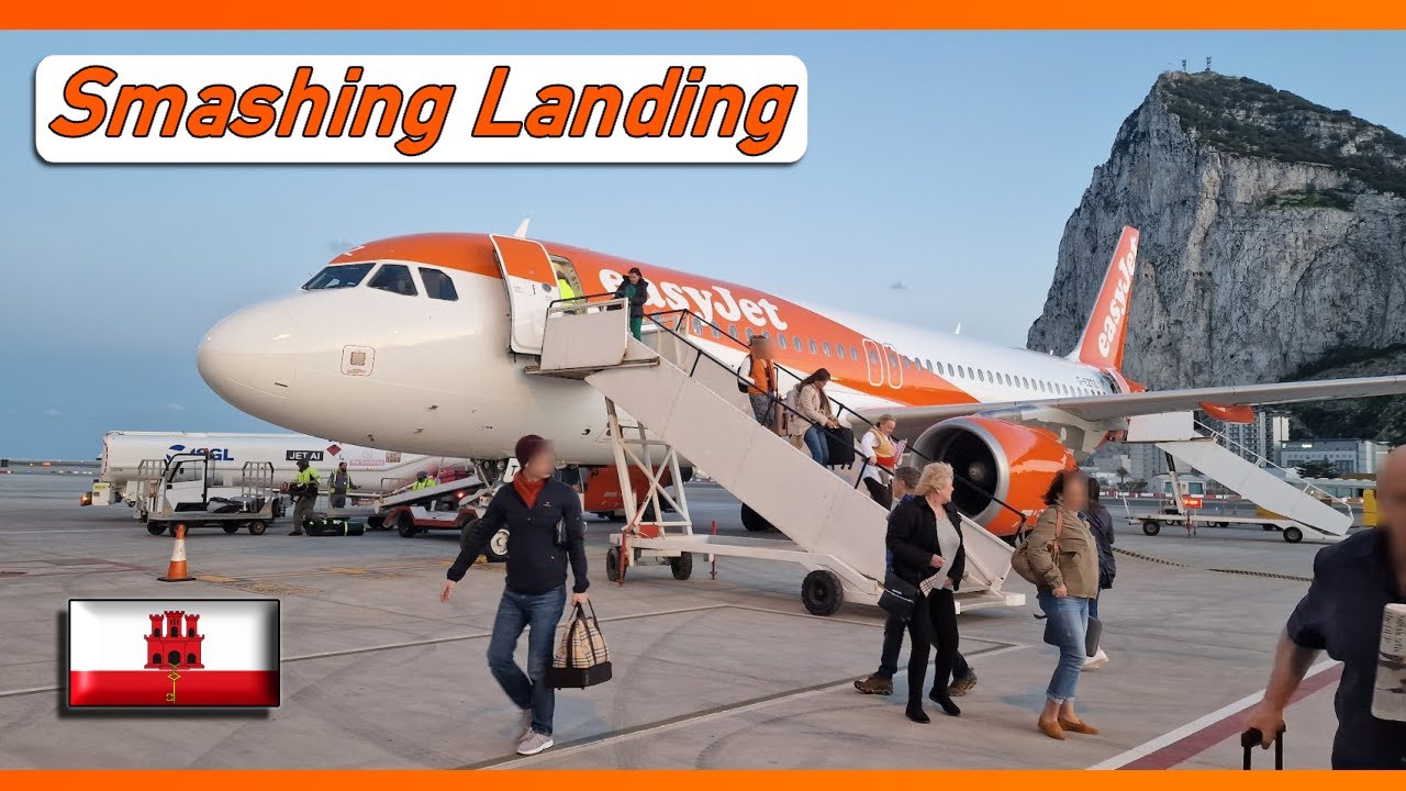 Landing on a road || easyJet A320 || Gibraltar || Amazing view || - YouTube