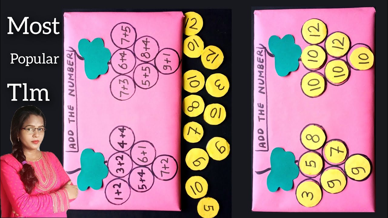 add the number / tlm for primary school maths / math tlm / how to make ...