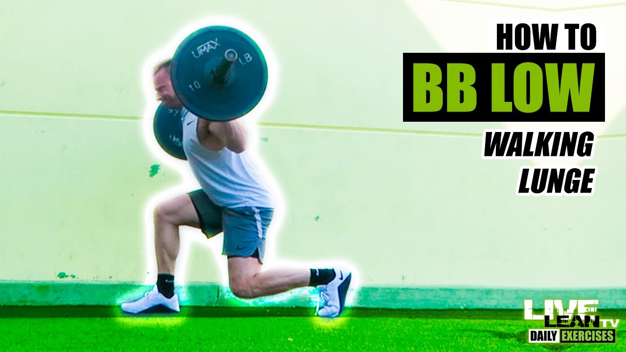 How To Do A BARBELL LOW WALKING LUNGE | Exercise Demonstration Video ...