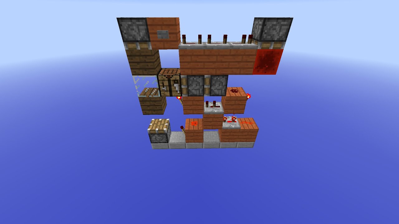 Minecraft: Hidden workbench [Rejtett barkácsasztal] (redstone) - YouTube