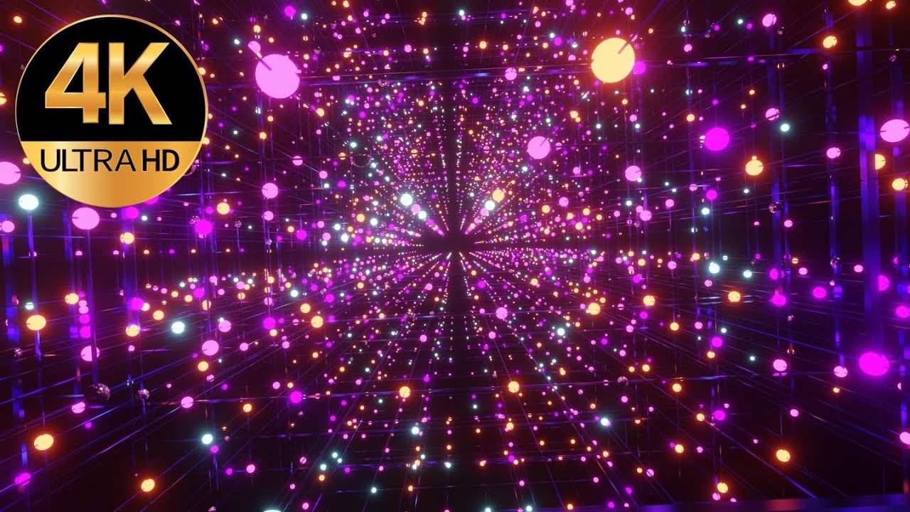 10 Hour 4k TV Relaxing screensaver Multi Color led Neon lights Abstract ...