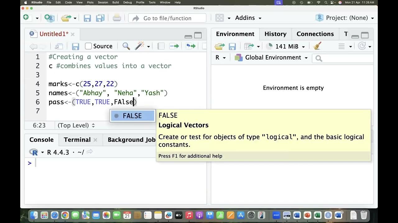 Creating Vectors in R - YouTube