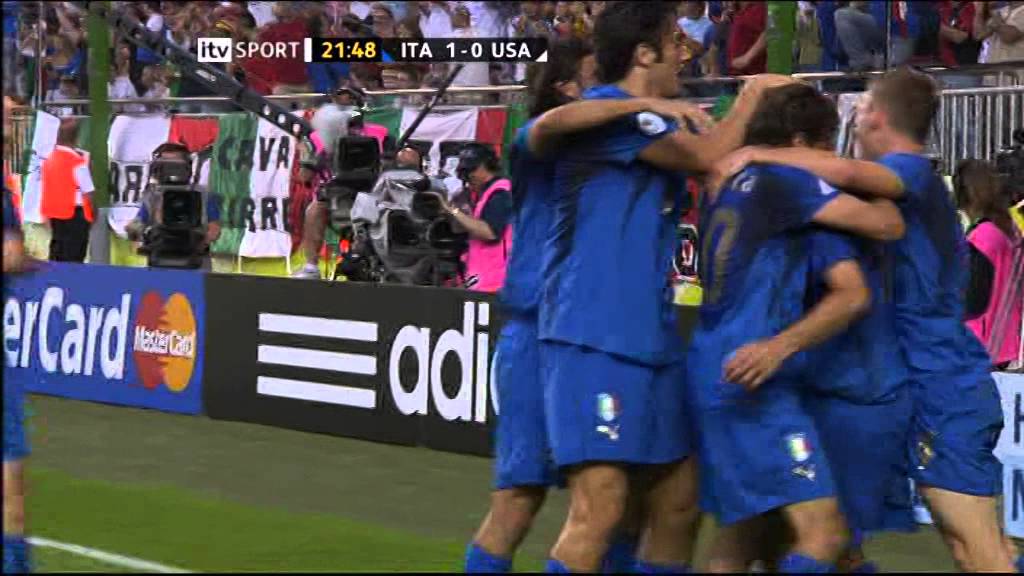 World Cup 06 Italy v USA Gilardino - YouTube