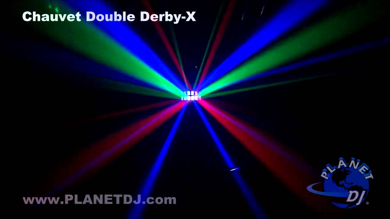 Chauvet DOUBLE DERBY-X DMX LED Effect Light - Planet DJ Showroom - YouTube