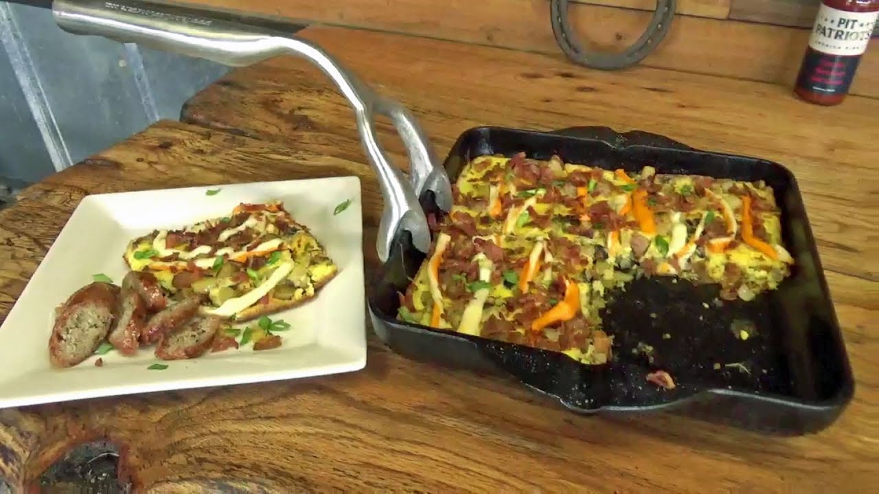 MOUNTAIN MAN BREAKFAST ON CAST IRON - TALON CLAW CAST IRON ON THE GRILL ...