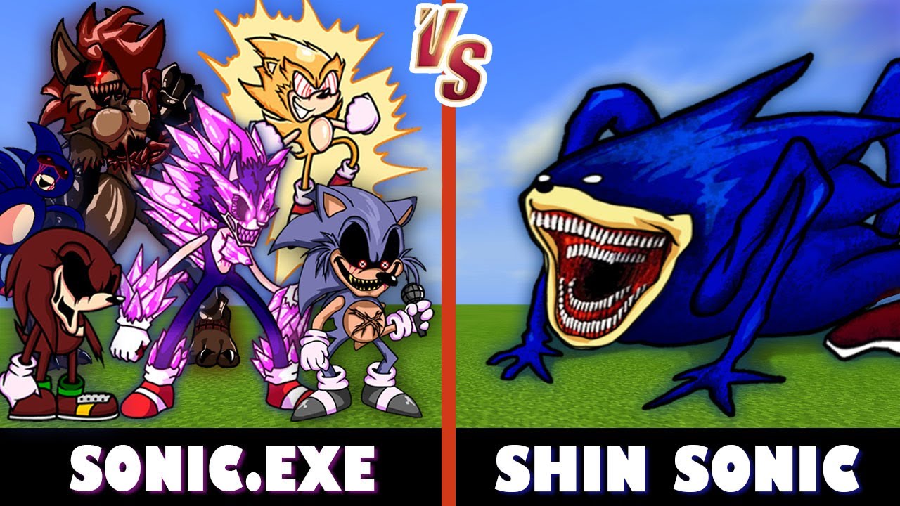 Team Sonic.EXE vs. Shin Sonic Tapes | Minecraft (CRAZY BATTLE!) - YouTube