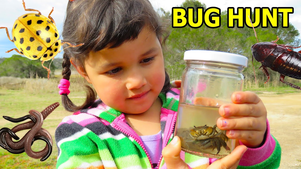 BUG HUNT THE MOVIE REAL BUGS ZOE FINDS REAL INSECTS OUTSIDE - YouTube