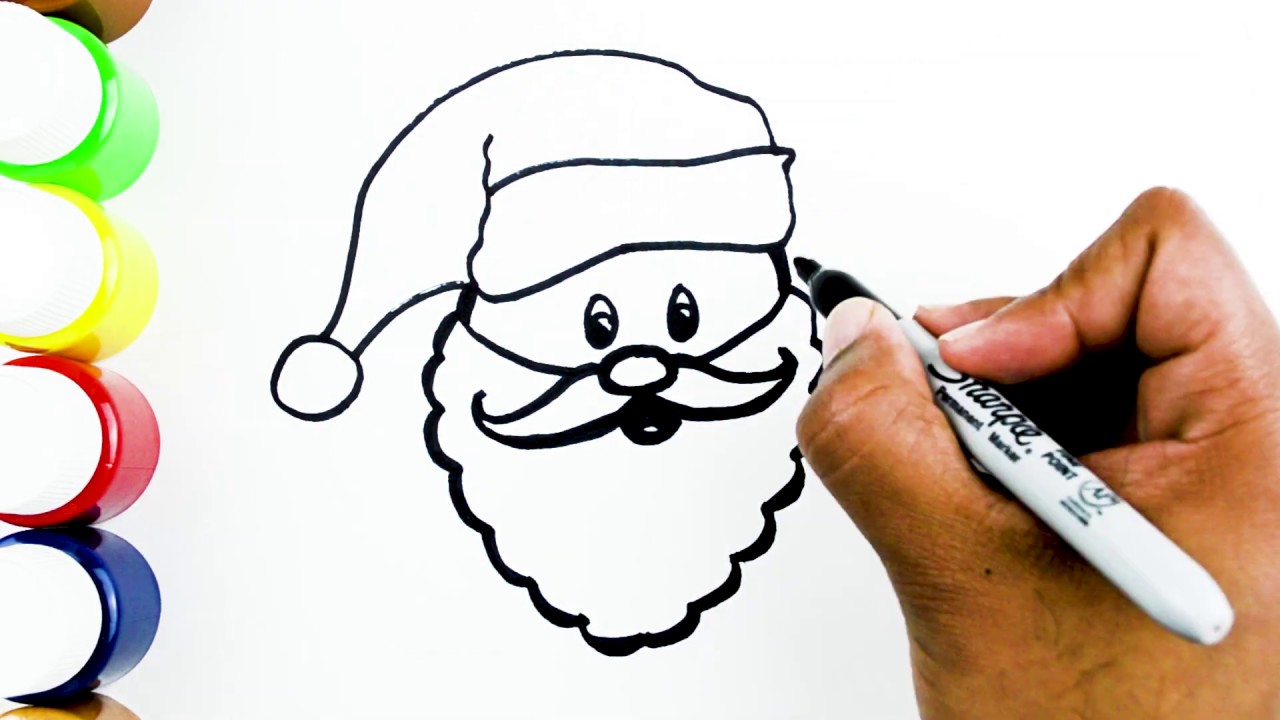 how to draw Santa | simple and easy Santa drawing | tuku-tuku daddy ...