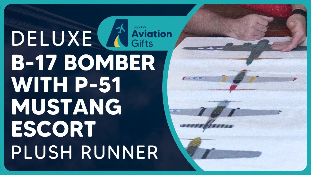 Deluxe B 17 Bomber with P 51 Mustang Escort Plush Runner - YouTube