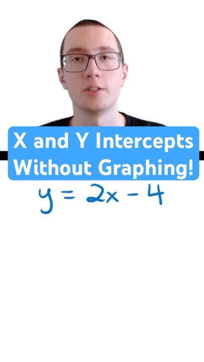 How to Find X and Y Intercepts Without Graphing! - YouTube