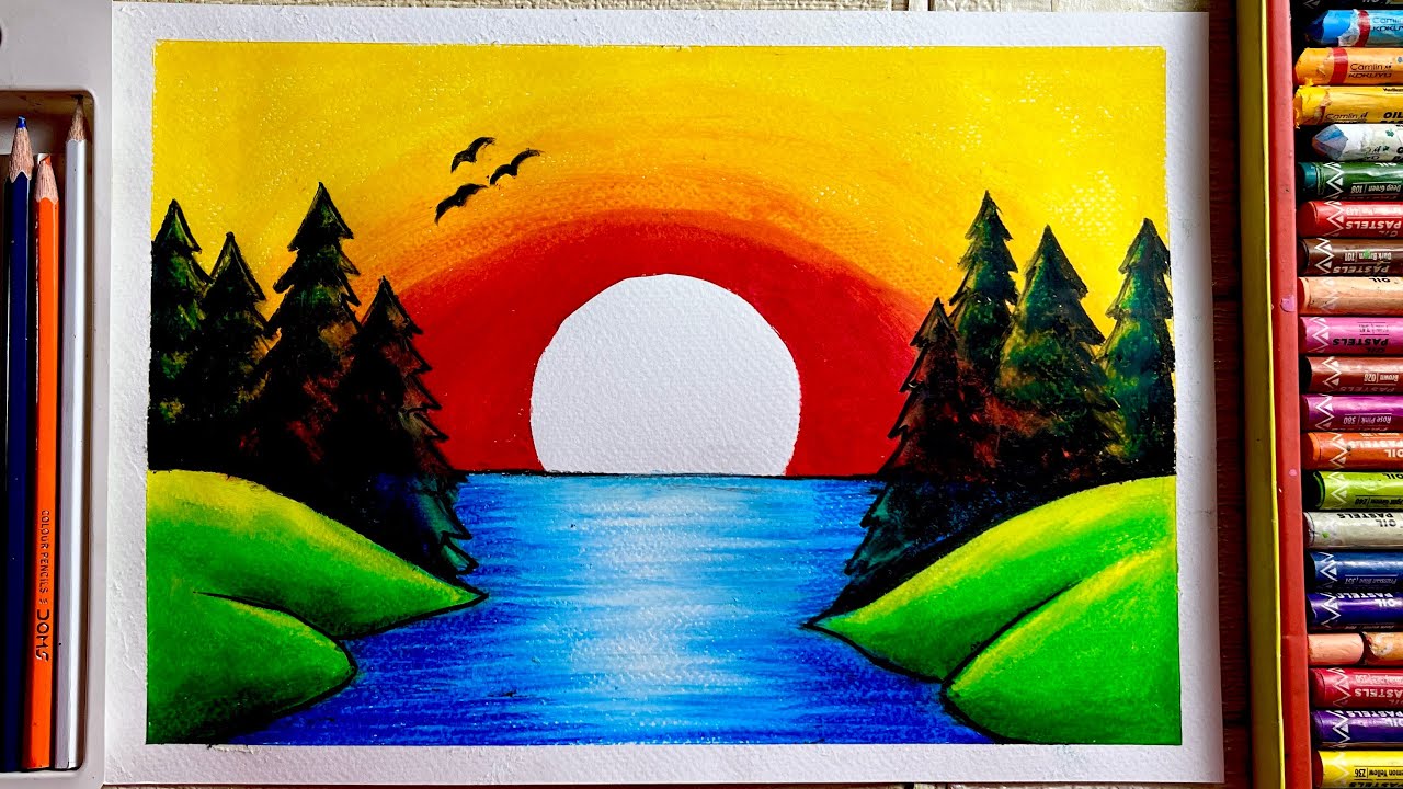 Scenery Drawing Easy and Beautiful for Beginners || Easy Scenery ...