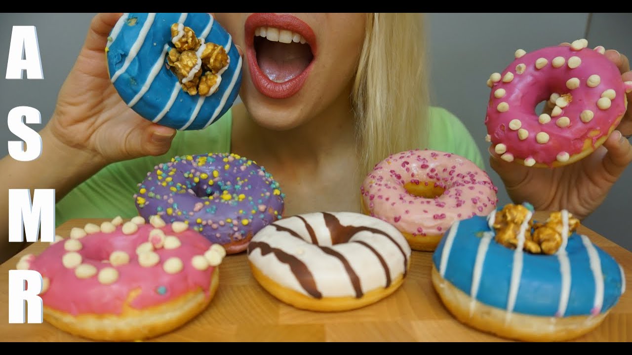 ASMR - FANCY DONUTS 😋(SOFT RELAXING EATING SOUNDS) NO TALKING - YouTube