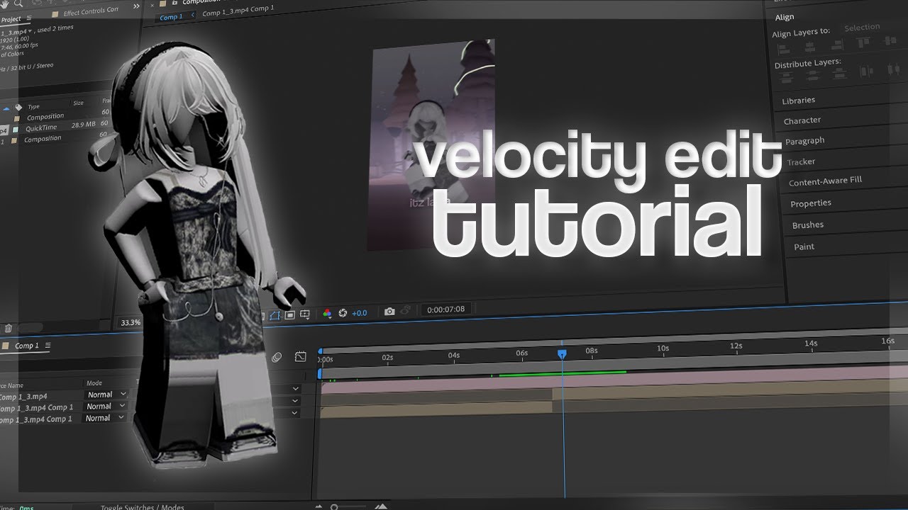 roblox velocity edit tutorial | after effects - YouTube
