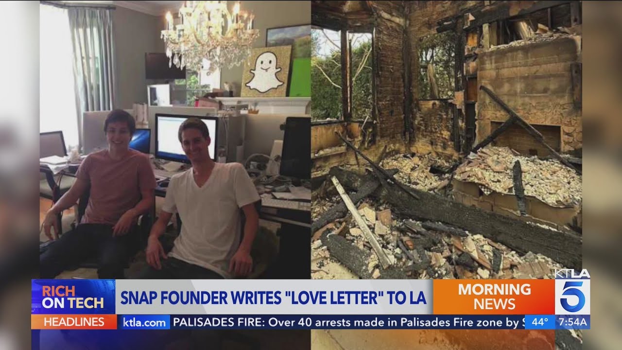 Snapchat Founder's Emotional Letter to LA After Fire Devastation - YouTube