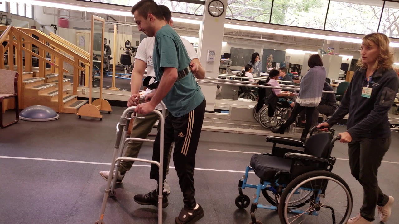 Walking with below knee amputation - YouTube