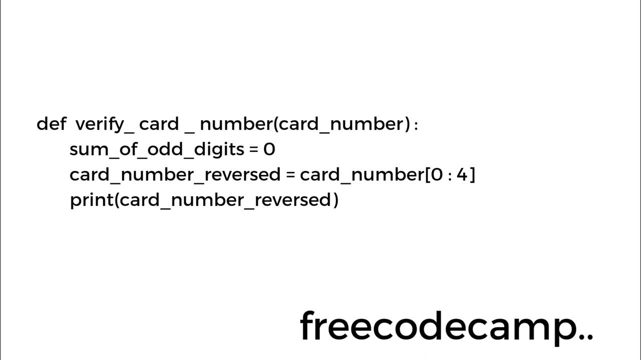 lmplementing the Luhn Algorithm | Python Beta Certification | Step 10 - YouTube