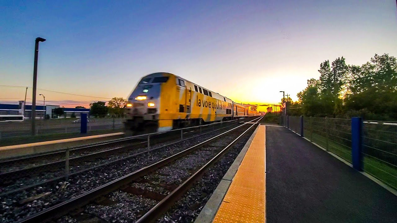 Fast VIA Train Passing by my Local EXO Train Station - YouTube