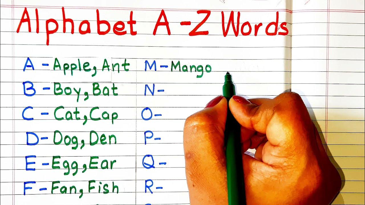 A Z A To Z Words A To Z Spelling A To Z Words Phonics A To Z a-z-a-to-z-words-a-to-z-spelling-a-to-z-words-phonics-a-to-z