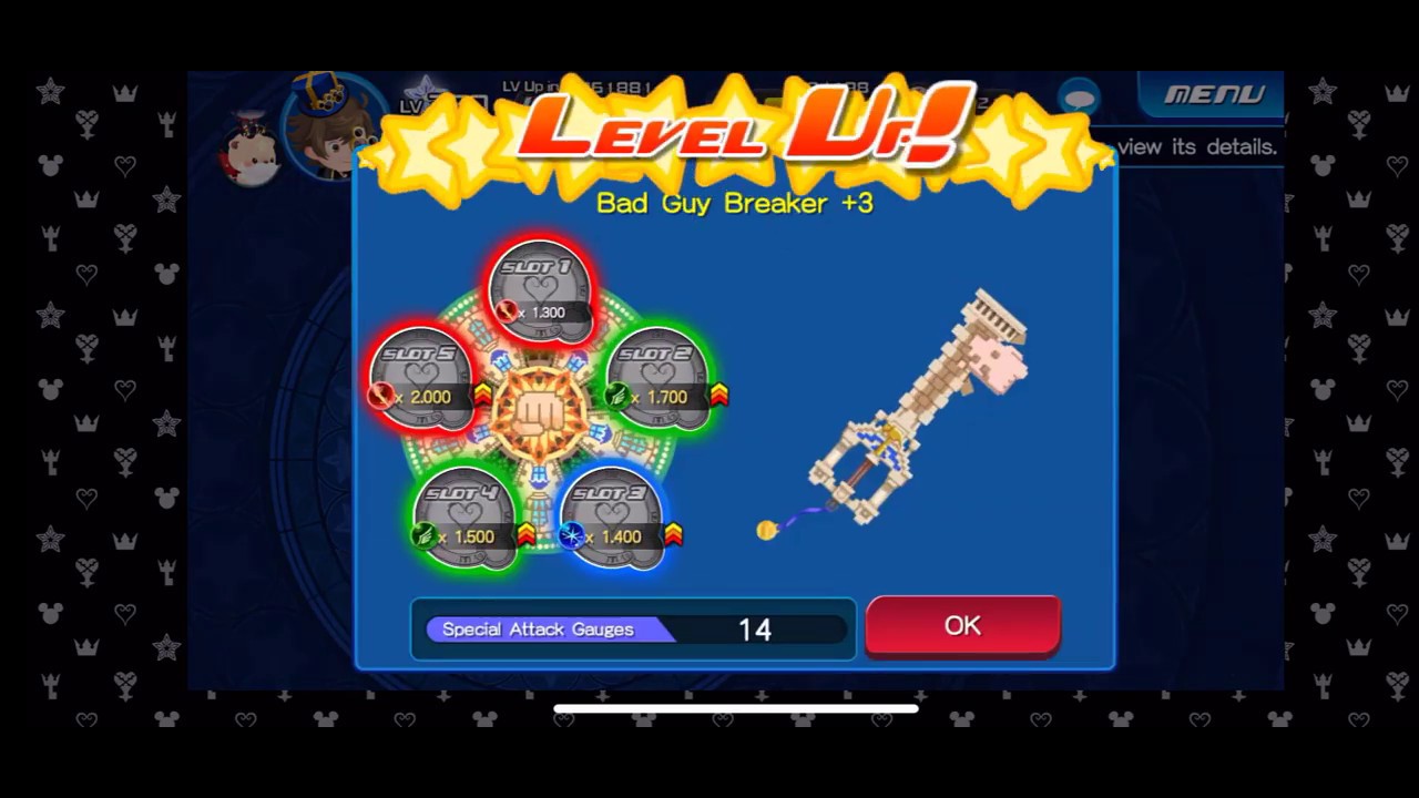 KHUX (kingdom Hearts Union Cross) 2020- Upgrade Keyblade Bad Guy ...