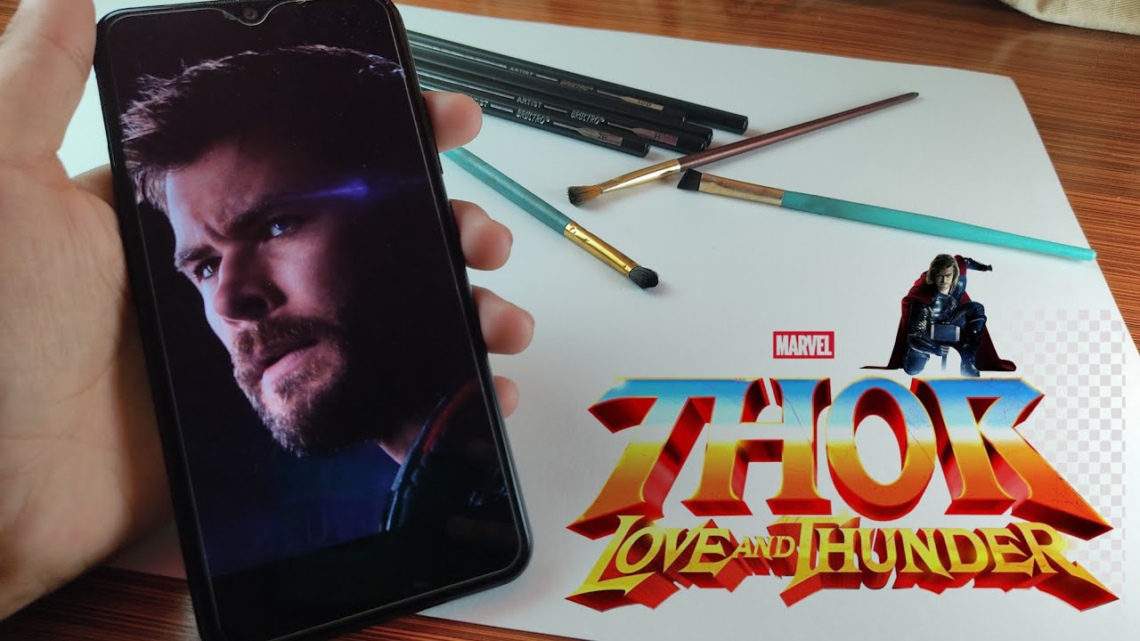 How to draw Thor Love and Thunder || Outline tutorial for beginners ...